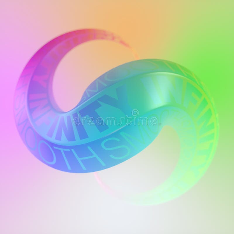 Illustration of Neon Color Impossible Figure with Depth of Field Effect ...