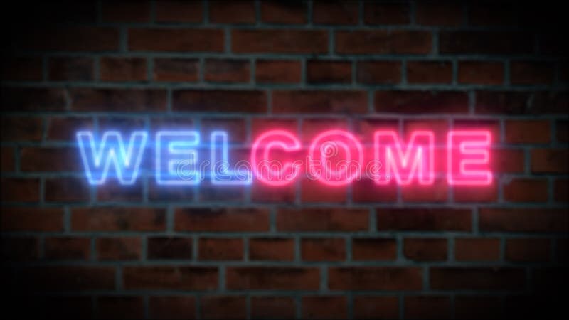 Neon Font Welcome Stock Illustrations – 1,033 Neon Font Welcome Stock ...