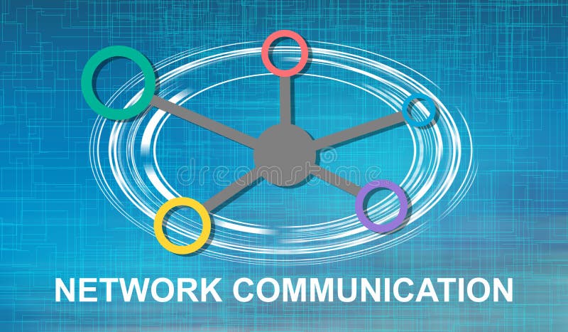 Concept of Network Communication Stock Illustration - Illustration of ...