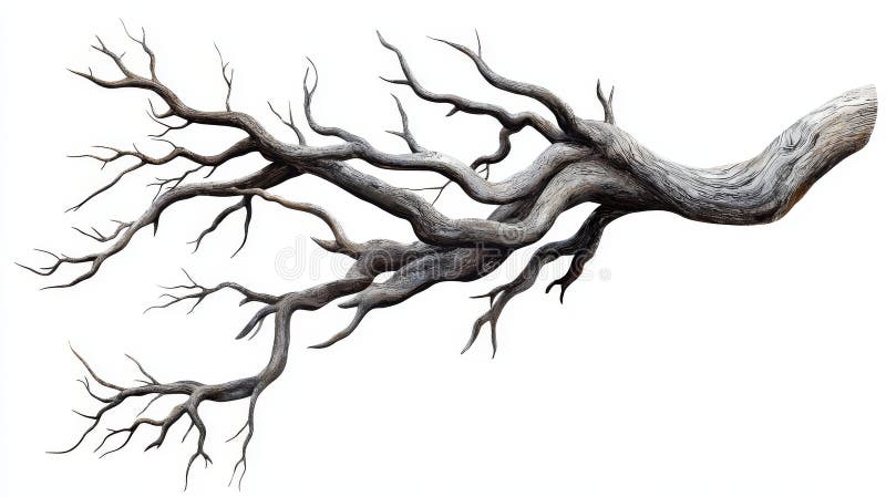 Illustration of a Network of Intricate Tree Roots Isolated on White ...