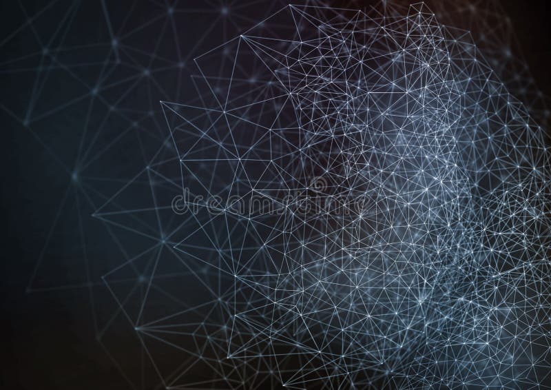 Illustration of a Network and Nodes. Stock Image - Image of grid, cyber ...