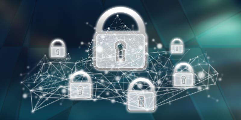 Concept of Network Security Stock Illustration - Illustration of system ...