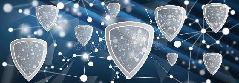 Concept of Network Security Stock Illustration - Illustration of cyber ...