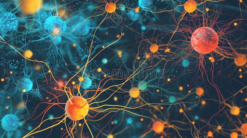 Illustration: Neural Network Development Stock Photo - Image of ...