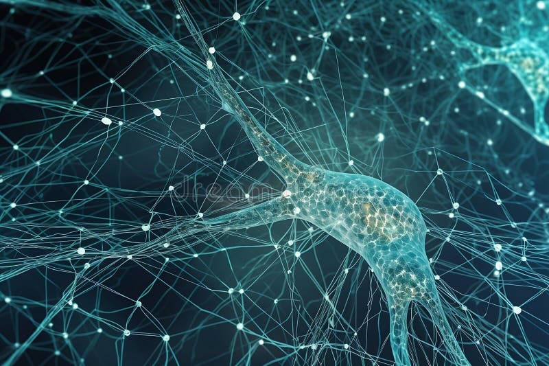 Illustration of a Neural Network - Technology and Innovation Concept AI ...