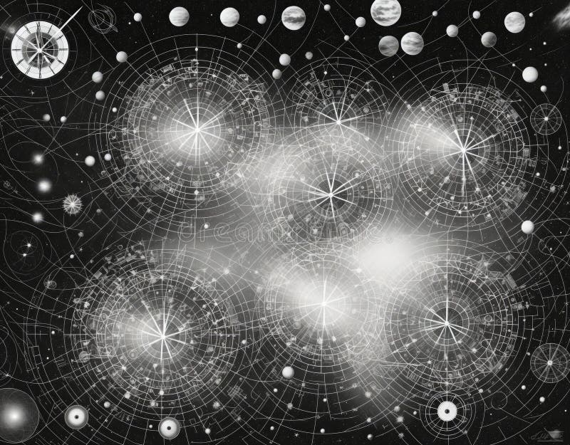 Illustration of a Neural Network of Time, Infinity. Stock Illustration ...