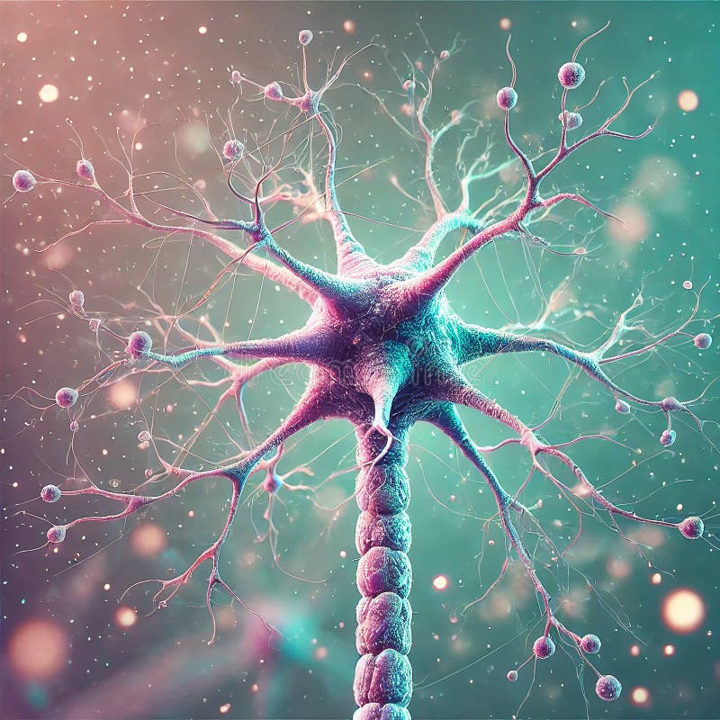 Illustration of Neurons, Highlighting Their Complex Structure with ...