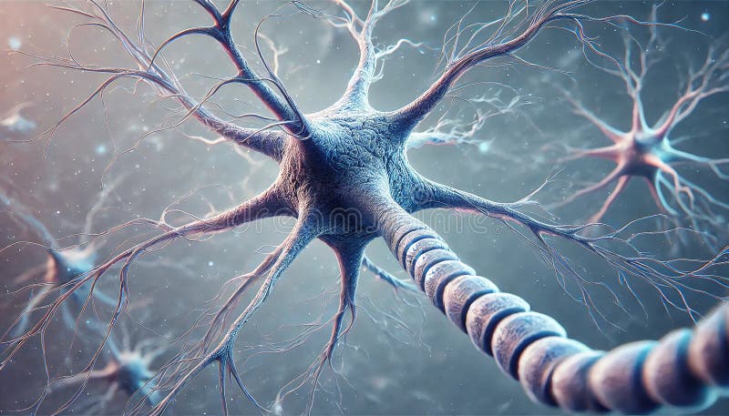 Illustration of Neurons, Highlighting Their Complex Structure with ...