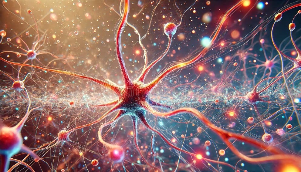 Illustration of Neurons, Highlighting Their Complex Structure with ...