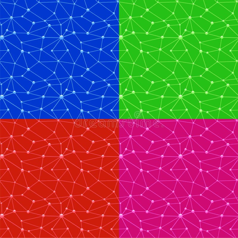 Neurons Web Seamless Patterns Stock Vector - Illustration of colorful ...