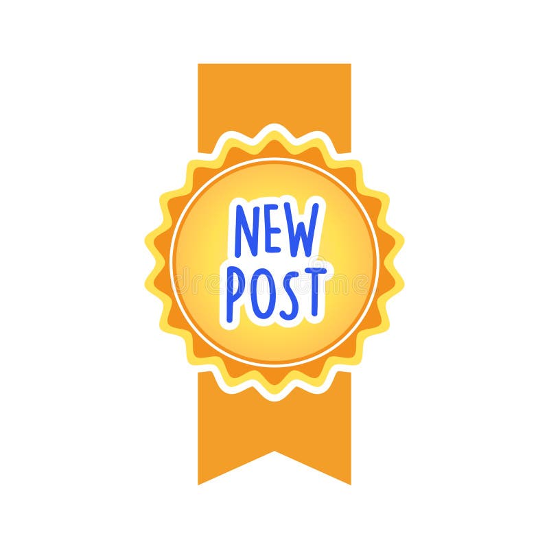 Post Button with Arrow Shaped Cursor Stock Vector - Illustration of ...