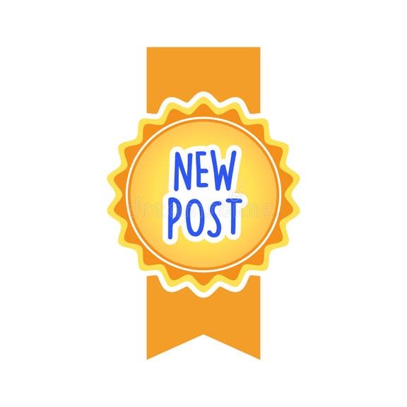 Illustration of New Post Button Stock Vector - Illustration of drawn ...