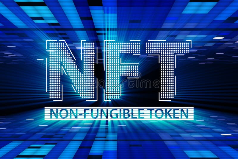 Illustration of NFT - Non-fungible Token Stock Illustration ...