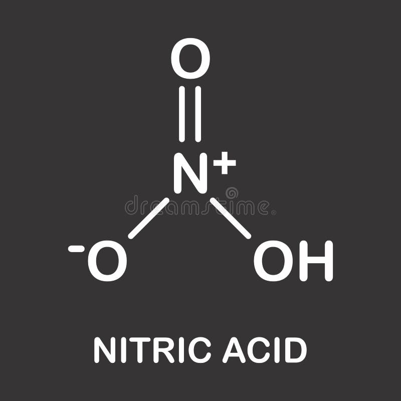 Nitric Acid formula stock illustration. Illustration of corrosion ...