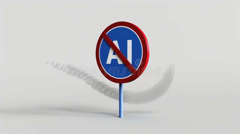 Illustration of a No Wind Blowing Sign on a White Background Stock ...