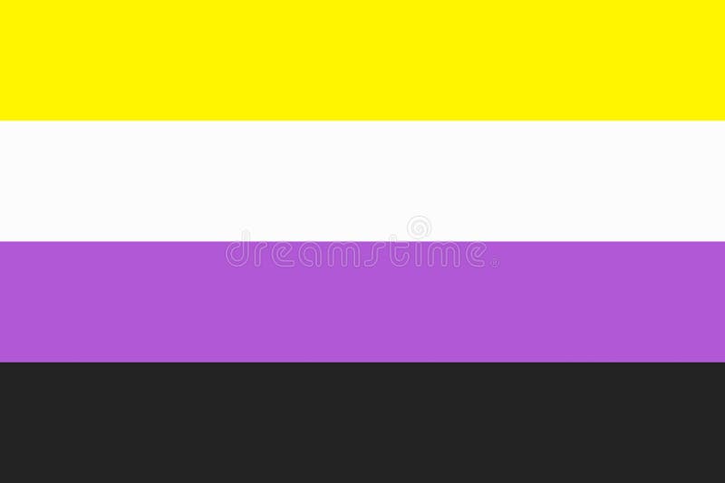 Illustration of the Non-Binary Pride Flag. Symbol of Sexual Minorities Stock Illustration ...