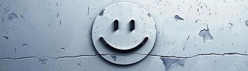 Illustration of a Nosmiling Symbol Accompanied by the Words Smiling ...