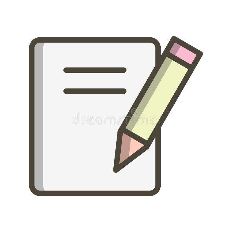 Illustration Notes Icon for Personal and Commercial Use. Stock ...