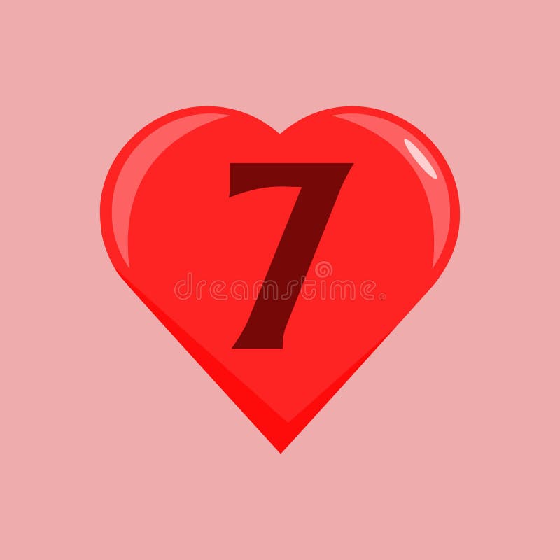 Illustration Number 7 Inside the Love Logo. Very Pretty and Pretty ...