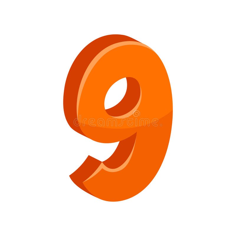 Illustration of Number One. Image for Design in Cartoon Style. Stock ...