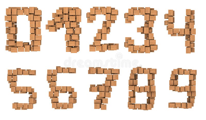 Illustration of the Numbers 0 To 9 Stock Illustration - Illustration of ...