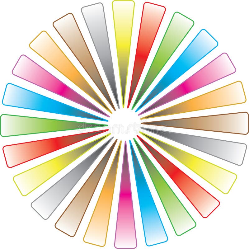 Illustration of an Object of a Colorful Target Palette of Colors ...