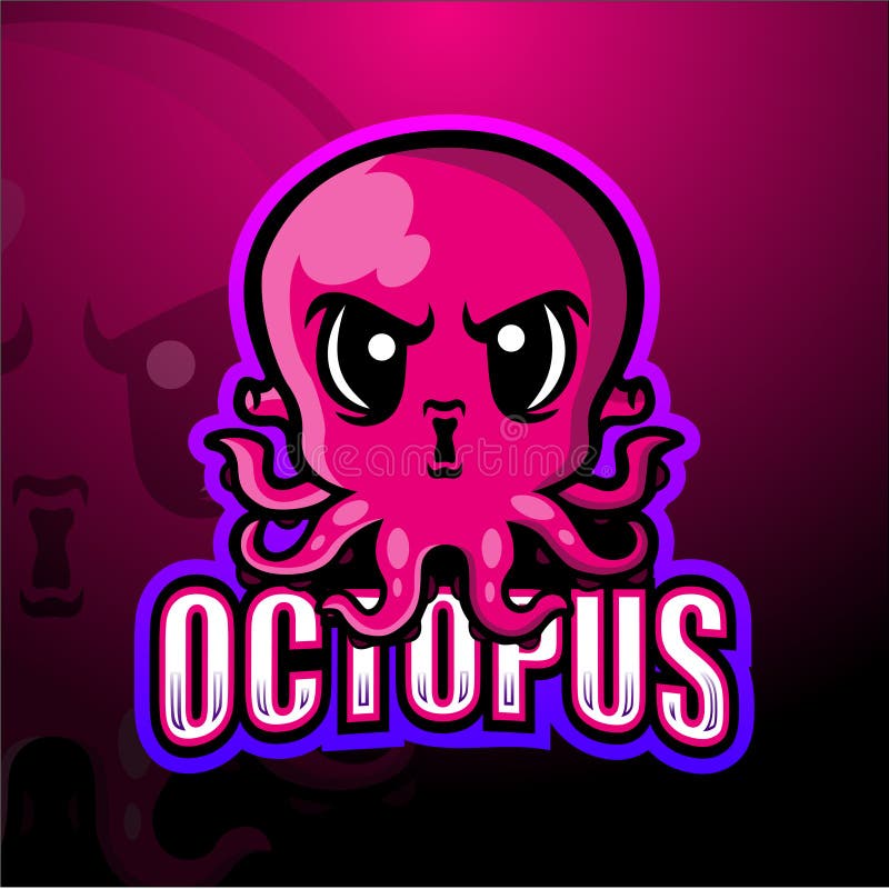 Octopus Sport Mascot Logo Design Illustration Stock Vector ...