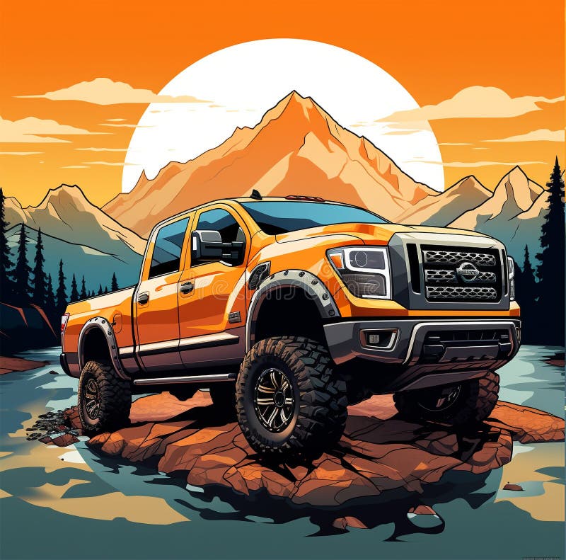 Illustration Off Road Car for Sticker Design, Vector Style Stock ...