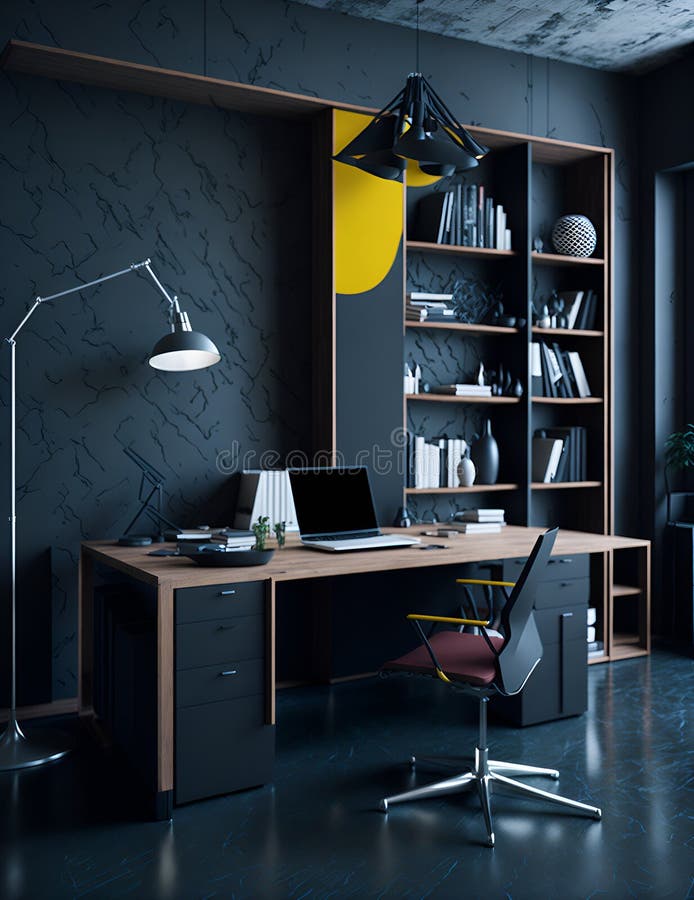 Illustration of an Office Interior Built Using the Memphis Milano ...