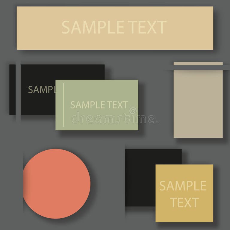 Illustration of Office Post-it Notes in Different Colors and Shapes ...