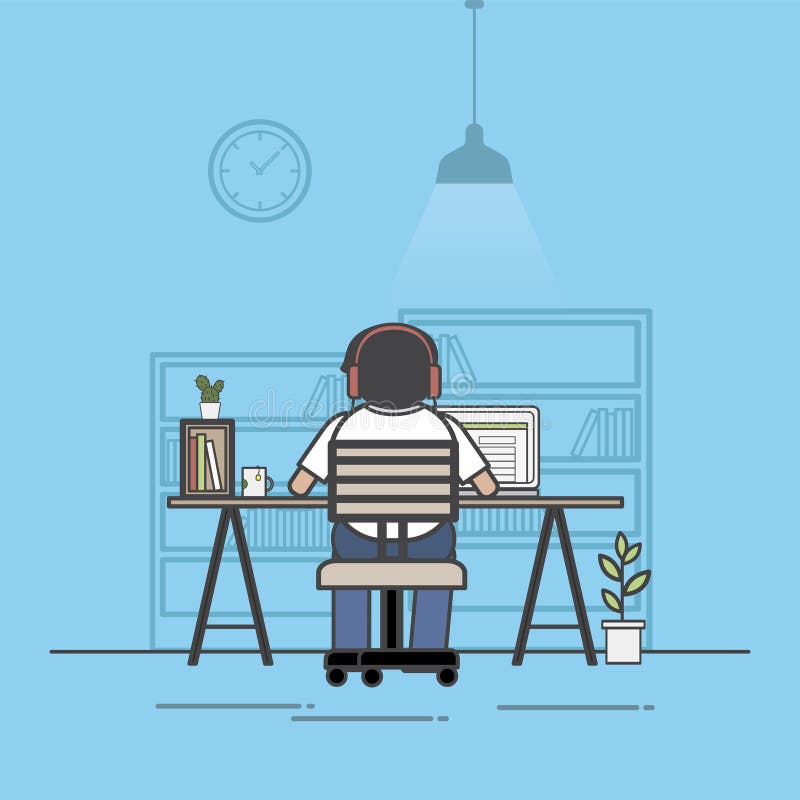 Illustration of Office Worker Avatar Stock Illustration - Illustration ...