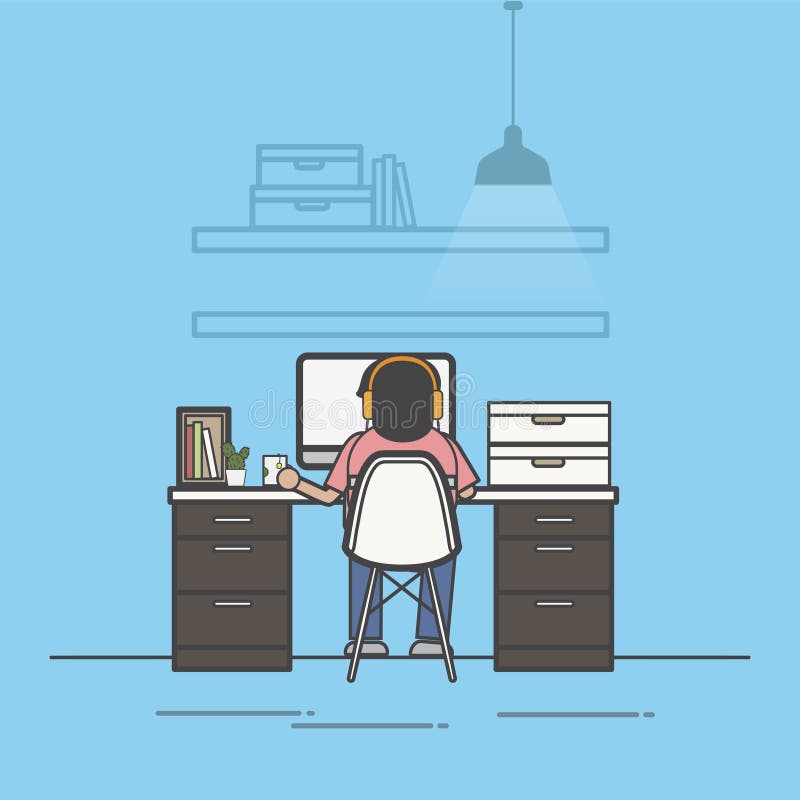 Illustration of Office Worker Avatar Stock Illustration - Illustration ...