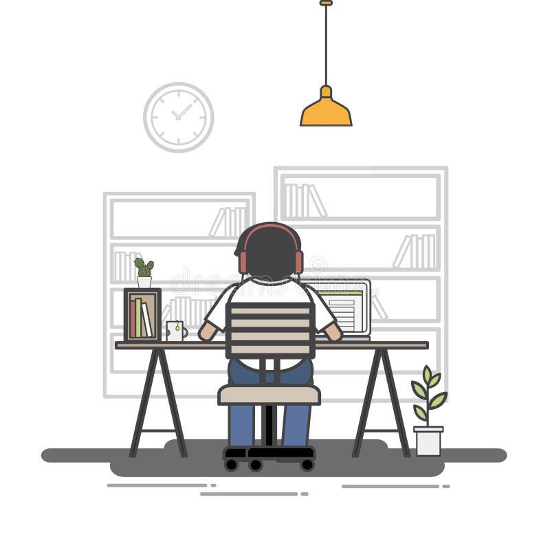 Illustration of Office Worker Avatar Stock Illustration - Illustration ...