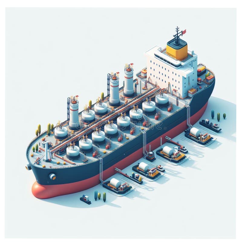 Illustration of Oil Tanker Ship Isolated on White Background 10 Stock ...