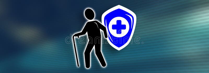 Concept of Old Age Insurance Stock Illustration - Illustration of ...