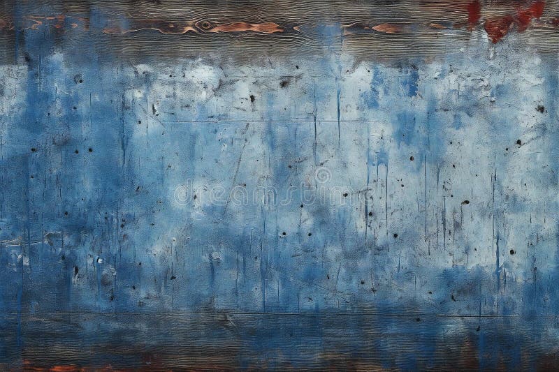 Old Blue Painted Metal Surface with Rust and Scratches, Abstract ...