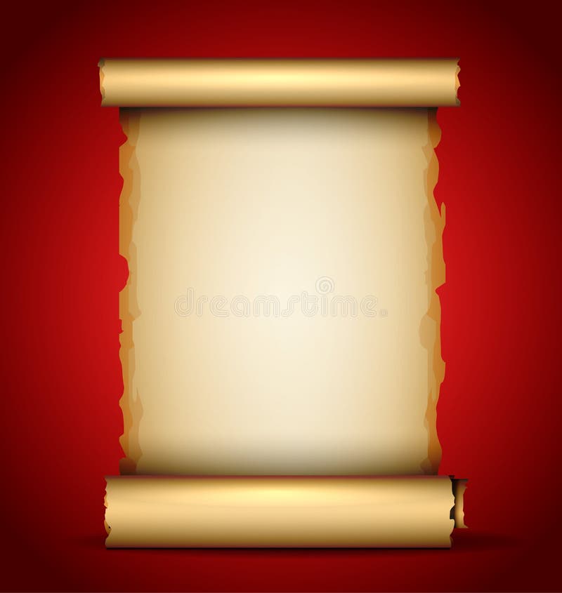 Illustration of an Old Scroll Stock Vector - Illustration of magic ...