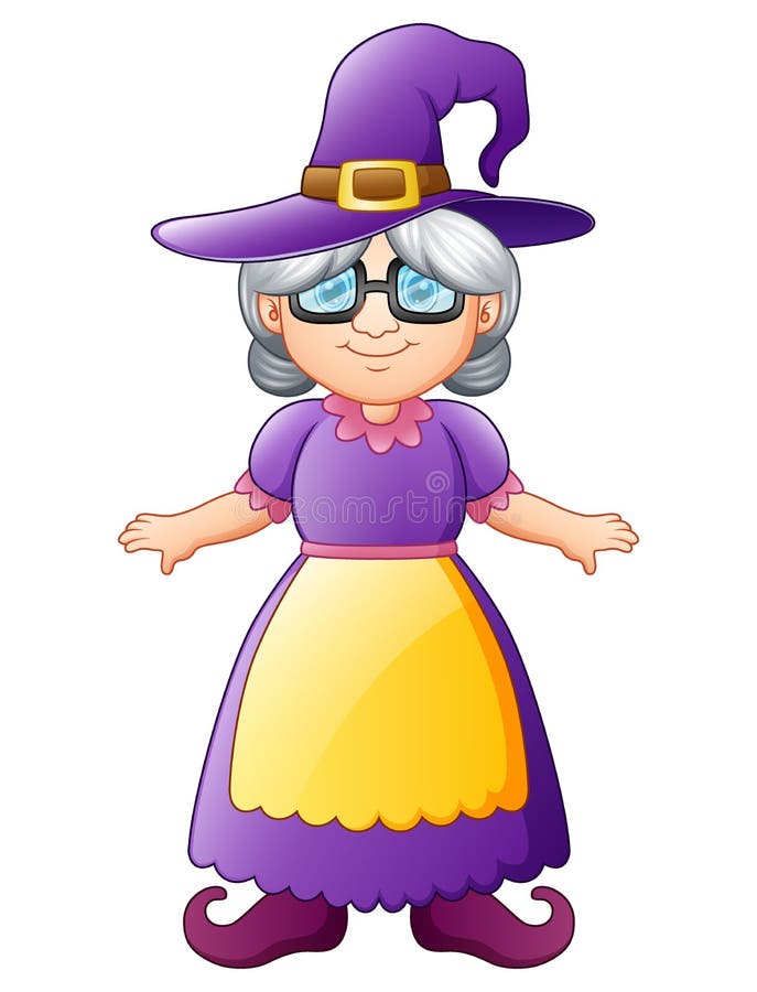 Old witch cartoon stock vector. Illustration of fairy - 102833810