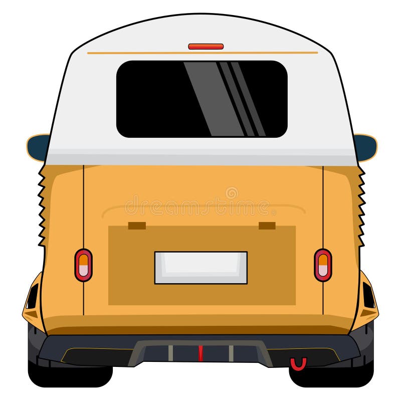 Back View Retro Van Stock Illustrations – 380 Back View Retro Van Stock ...