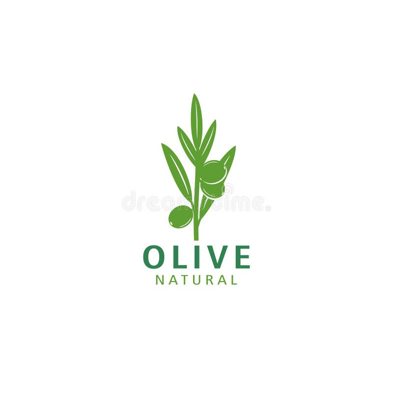 Illustration Olive Tree Logo Design Stock Vector - Illustration of ...