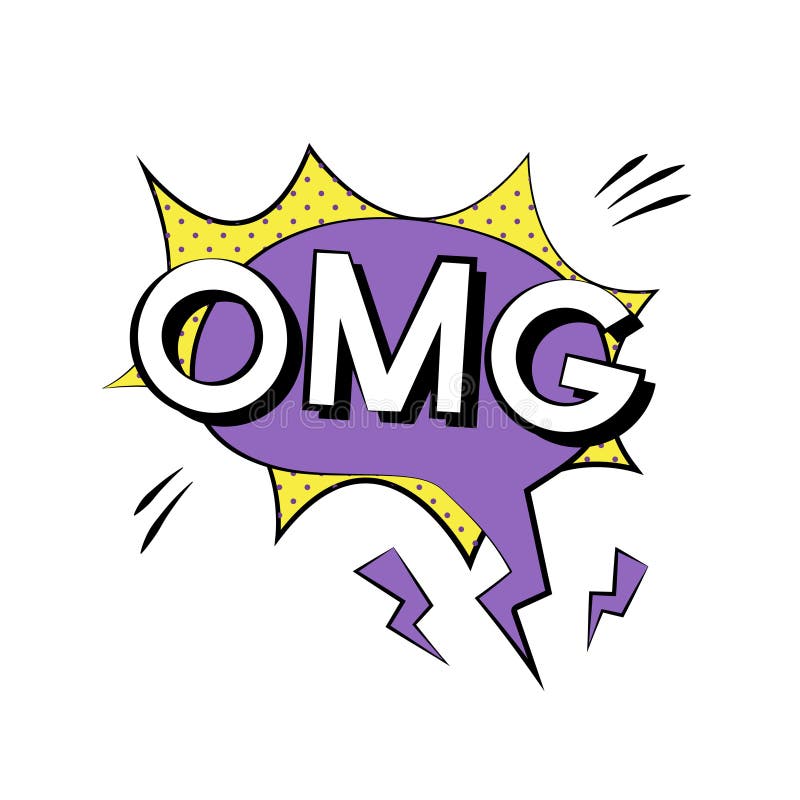 Illustration of OMG Expression Comic Stock Illustration - Illustration ...