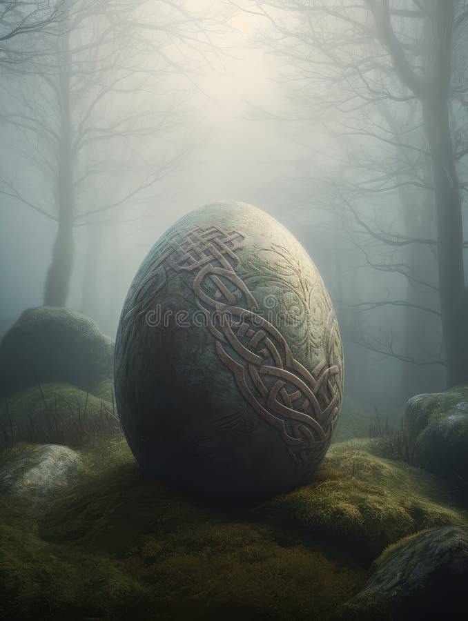 One Big Celtic Easter Egg stock illustration. Illustration of painting ...
