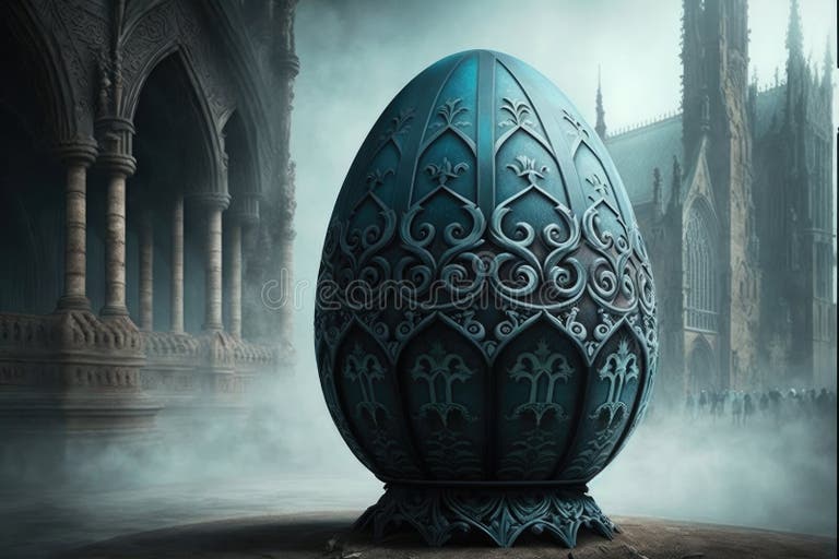 One Big Gothic Easter Egg stock illustration. Illustration of painting ...