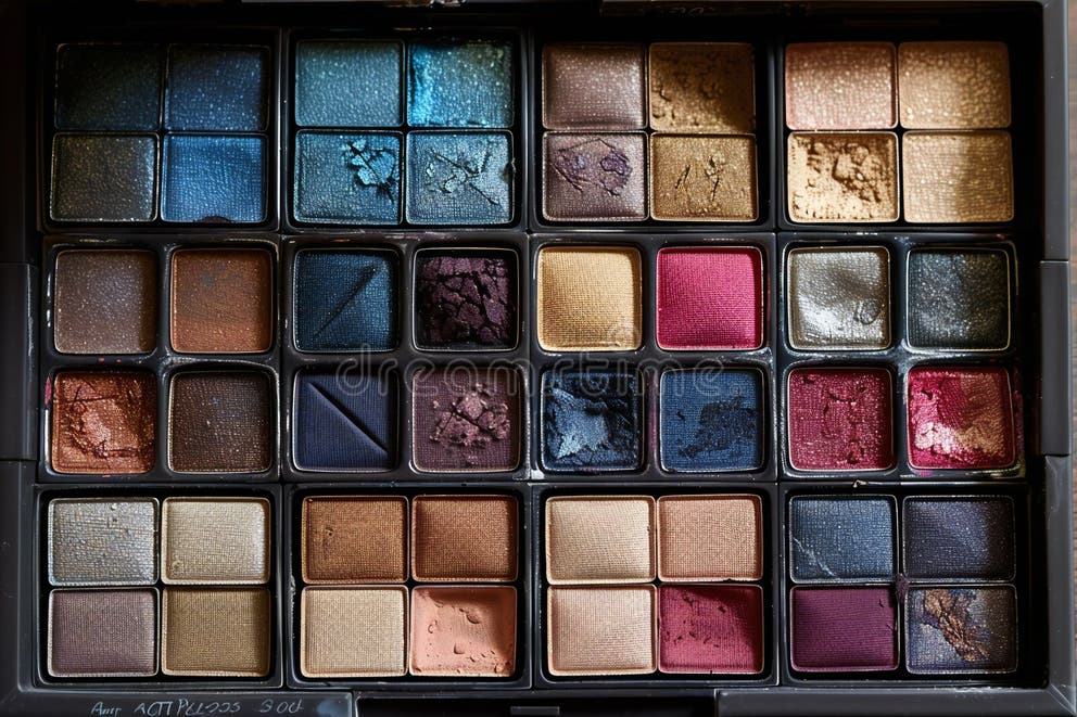 Illustration of One of the Eye Shadow Box, Featuring Various Colors of ...