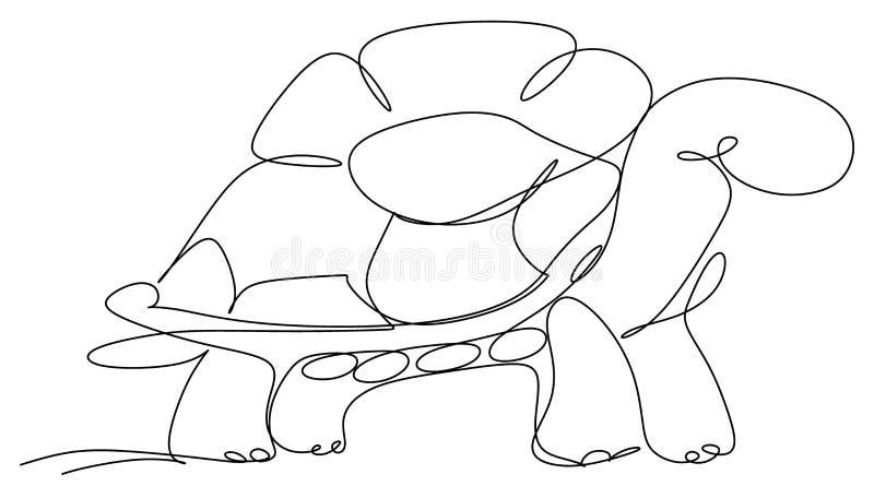 Continuous Line Drawing Turtle Stock Illustrations – 97 Continuous Line ...