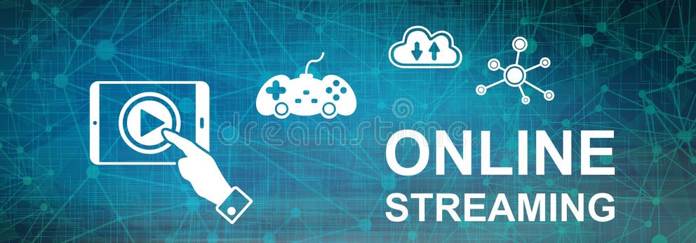 Concept of Online Streaming Stock Illustration - Illustration of online ...