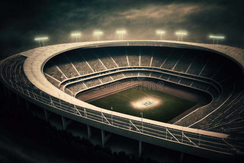 An Illustration of an Open-air Stadium. Created with Generative AI ...