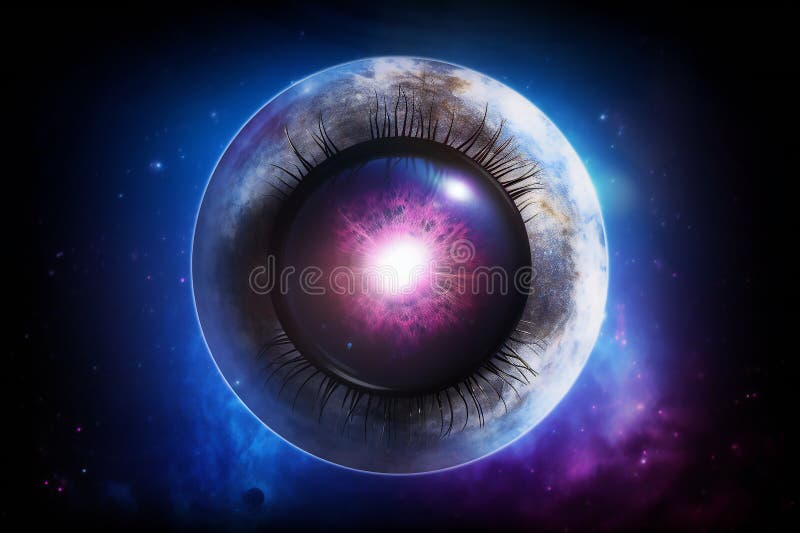 Open Eye in Space High Quality, Abstract, Planetarium Stock ...