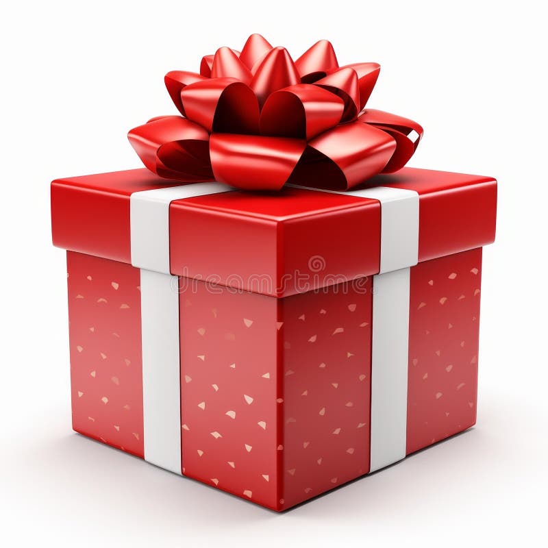 Illustration of an Open Gift Box on a White Background, Ai Generated ...
