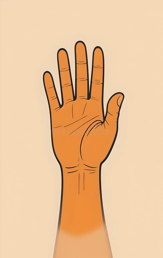 Illustration of an Open Hand, Perfect for Concepts of Help, Support ...